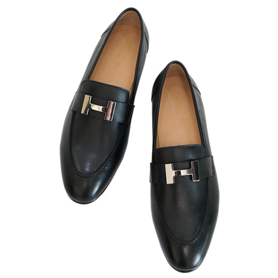 英伦风平跟真皮乐福鞋现货新款