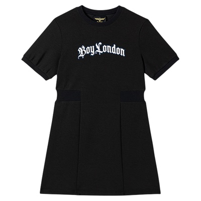 【巴黎之夜】BOYLONDON夏日仿蓝钻黑色连衣裙26女休闲T恤裙W17905