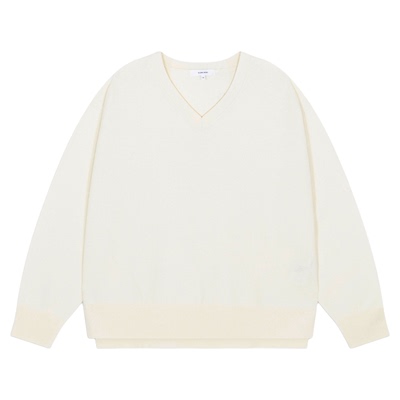 GLOBAL WORK 针织衫女2026春季新款多色开叉V领廓形上衣634083