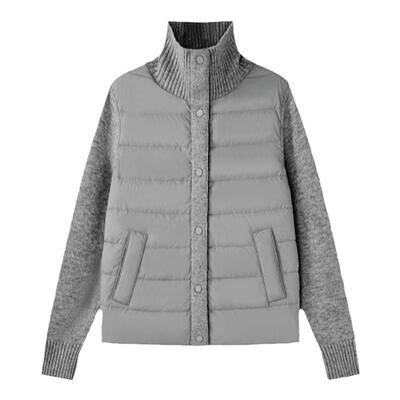 【白鹅绒】Laurel劳芮新款高领拼接针织轻盈羽绒服LWL344L02900