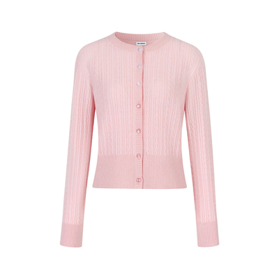 【往季折扣】MHV ARCHIVE 100%美利奴羊毛 女士麻花纹小开衫