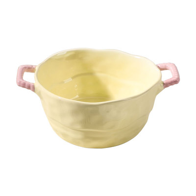 双耳汤碗家用大号2026新款9英寸高颜值陶瓷奶油风螺蛳粉泡面碗