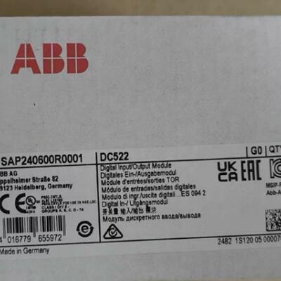 议价ABB DC522 原装PLC模块1SAP240600R0001全新现货