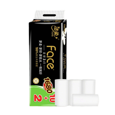 洁柔12卷无芯卷纸4层1680g厕纸