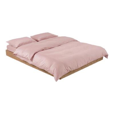 120支蜜桃粉长绒棉轻奢四件套