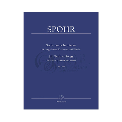 施波尔6首德曲声乐单簧管钢琴