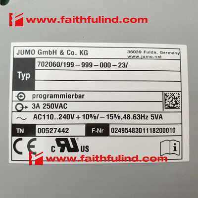 议价JUMO 00527442 久茂温控器 iTRON DR100  702060/199-999-000