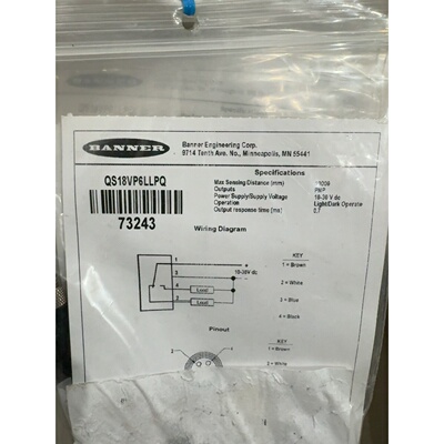 溢价-BANNER邦纳光电传感器QS18VP6LLPQ