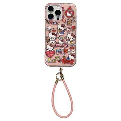 卡巴顿 可爱kt猫适用苹果15手机壳17pro新款iphone16promax女14pro可调节斜挎13带挂绳高级感小众粉色超好看