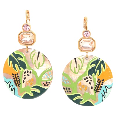 法国品牌Franck HervalYOKO系列耳环女士时尚潮流气质型圆形耳饰