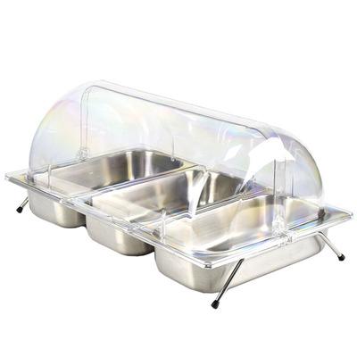 卤菜展示盘不锈钢托盘带盖商用