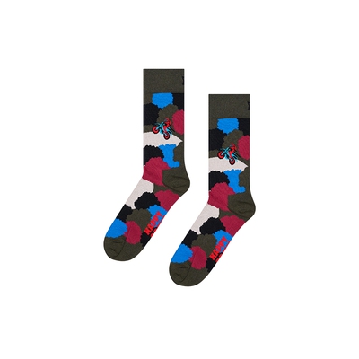 【春秋款】Happy Socks潮牌创意户外越野图案袜子百搭中筒袜