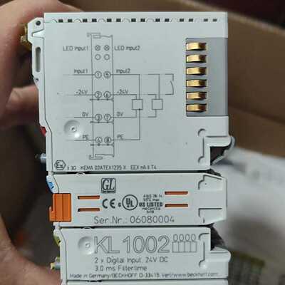 询价-倍福KL1002数字输入模块，2路数字输入，24V DC供电