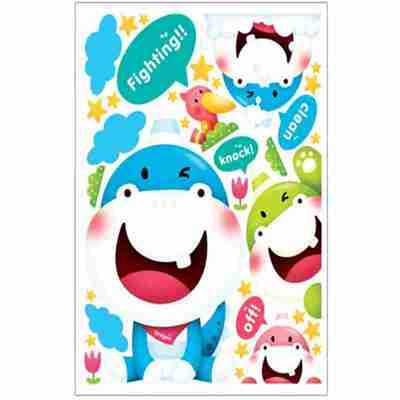 装饰卡通幼儿园可移除马桶贴纸