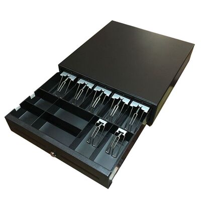 吉成三档锁收银钱箱收款机配件黑白新款标准七格POS钱柜盒带钱匣