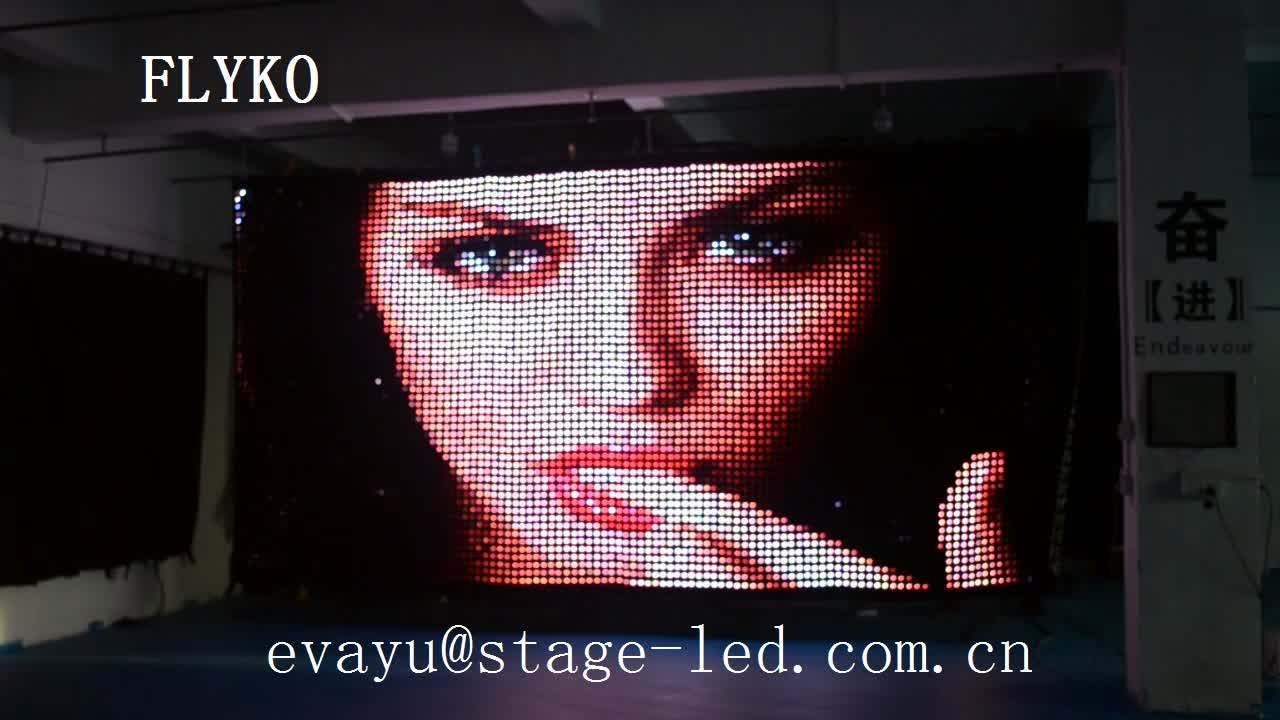 Night Club Wall Decor 4m*6m P5 Led Display Screen Video Cloth Led Color ...