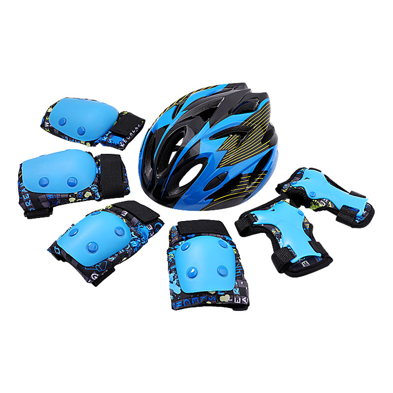 轮滑护具儿童头盔全套装护膝滑轮成人防摔平衡滑板车滑冰鞋安全帽_虎窝淘