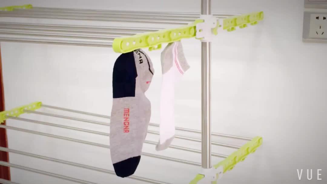 Flexible Clothes Hanger Drying Rack 4 Ties Extendable Stainless Steel ...