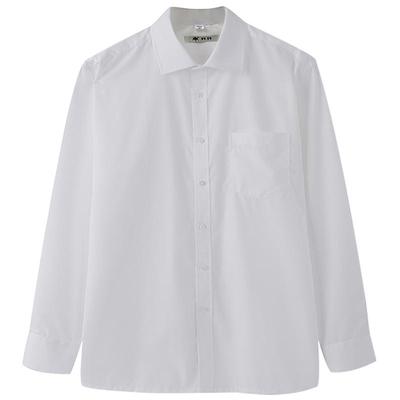 【100支】开开男士纯棉新款商务休闲白色长袖纯棉职业装白衬衣