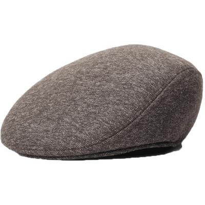 冬季中老年男毛呢保暖鸭舌帽