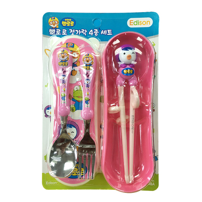 Edison韩国练习筷勺套装儿童餐具