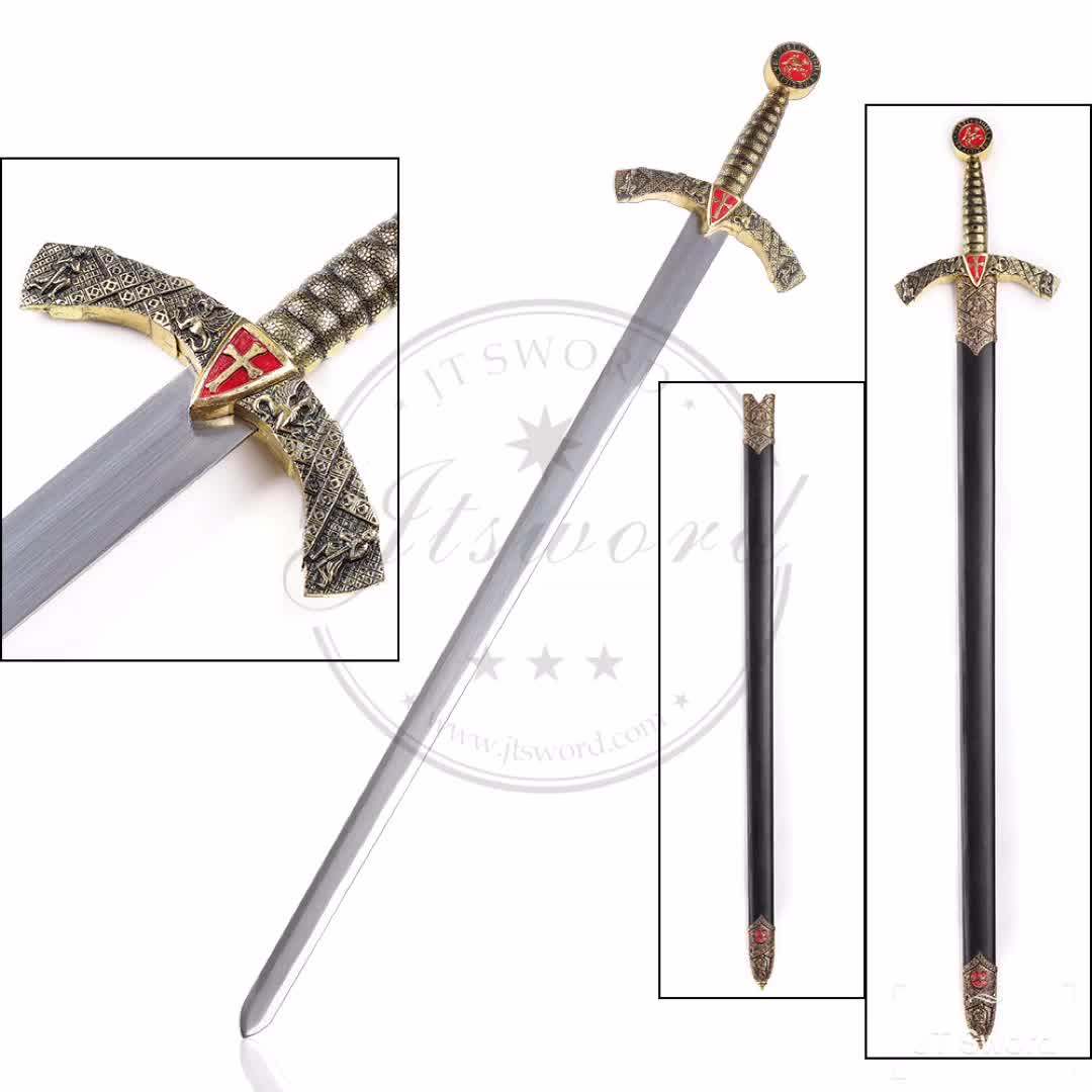 Metal Crusader Knight Templar Sword With Sheath - Buy Crusader Sword ...