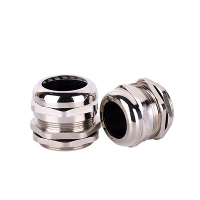 金属电缆防水黄铜镀镍接头