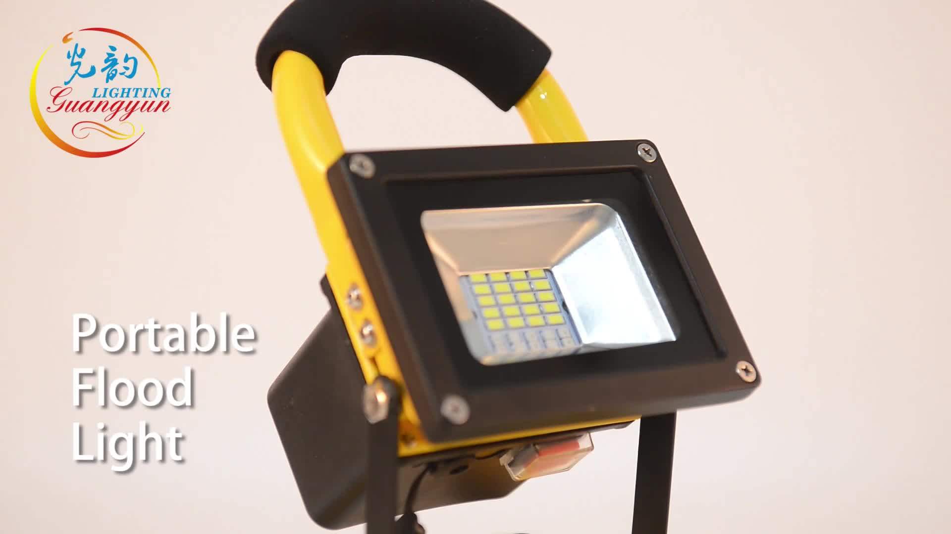 12v Portable 10w 20w 30w Smd Led Battery Operated Red Blue Light Flash ...