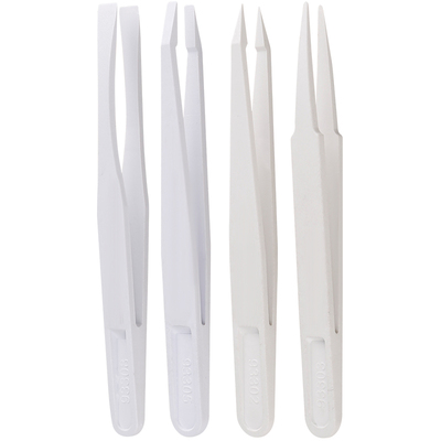 防静电专用扁头白色塑料无尘镊子