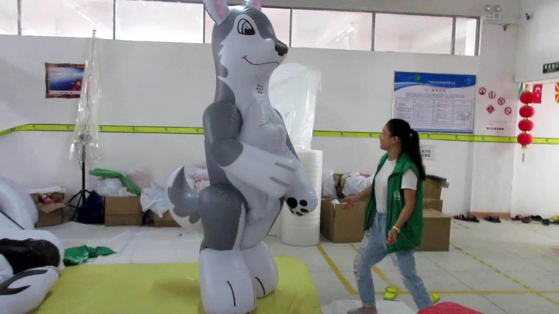 Hongyi Inflatable Gray Husky Suit Double Layer Pvc Inflatable Walking ...