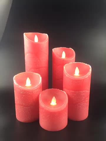 Battery Operated Candles Flameless Led Candles With Moving Wick Pillar ...