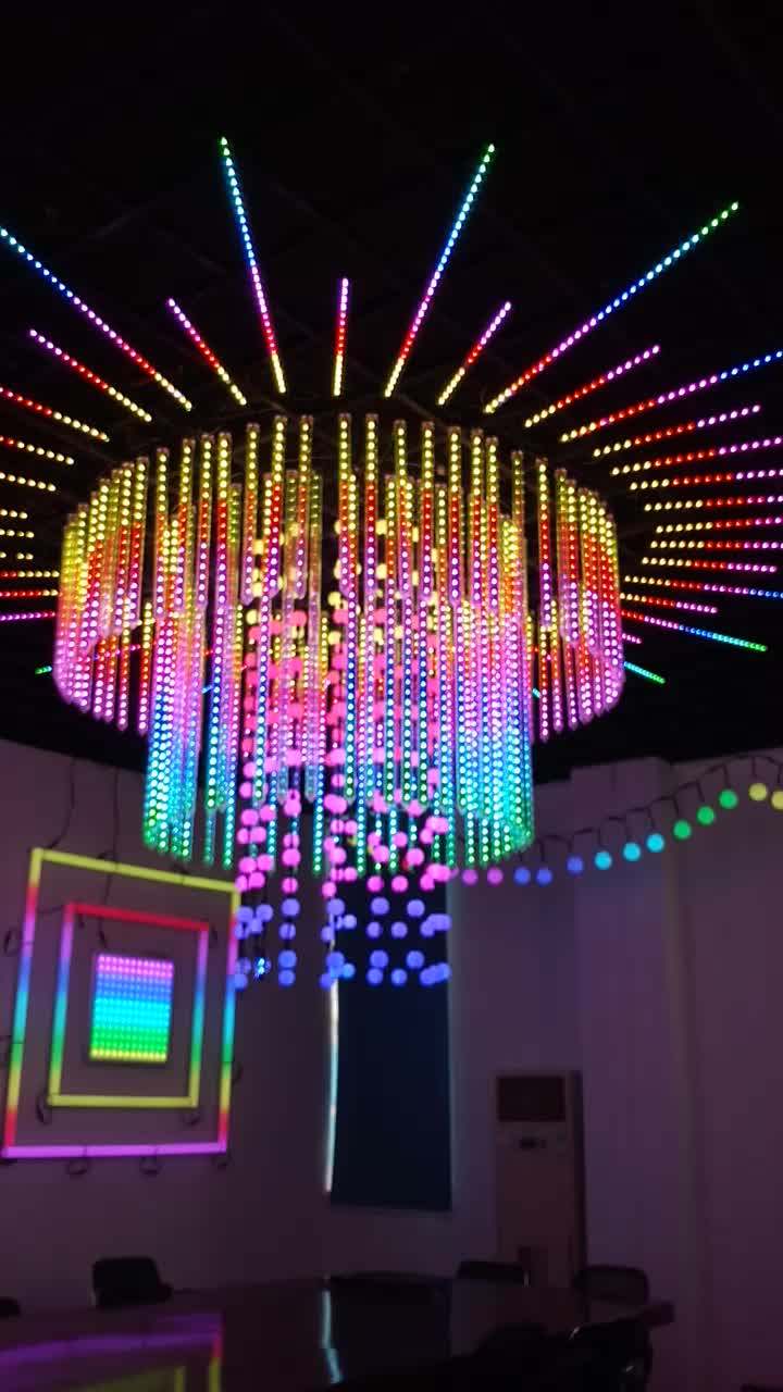 Dmx Led Shower Rain Light,3d Vertical Meteor Tube For Dj/bar/nightclub ...