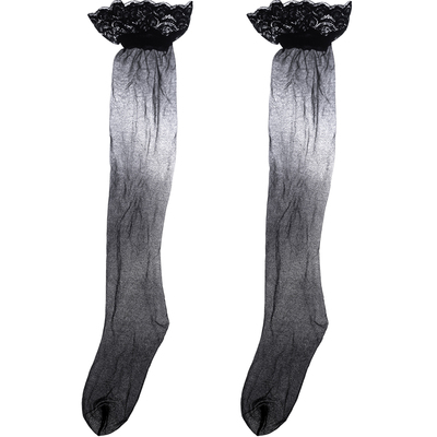 夏季性感透明长筒丝袜女高筒袜