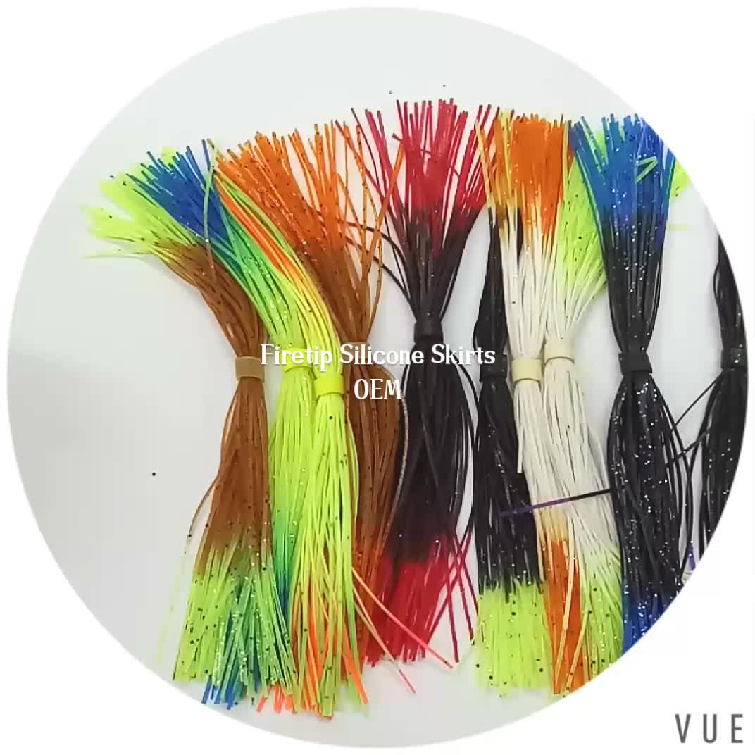 Firetip Silicone Jig Skirts Material,Sea Bass Fishing Lures Skirts ...