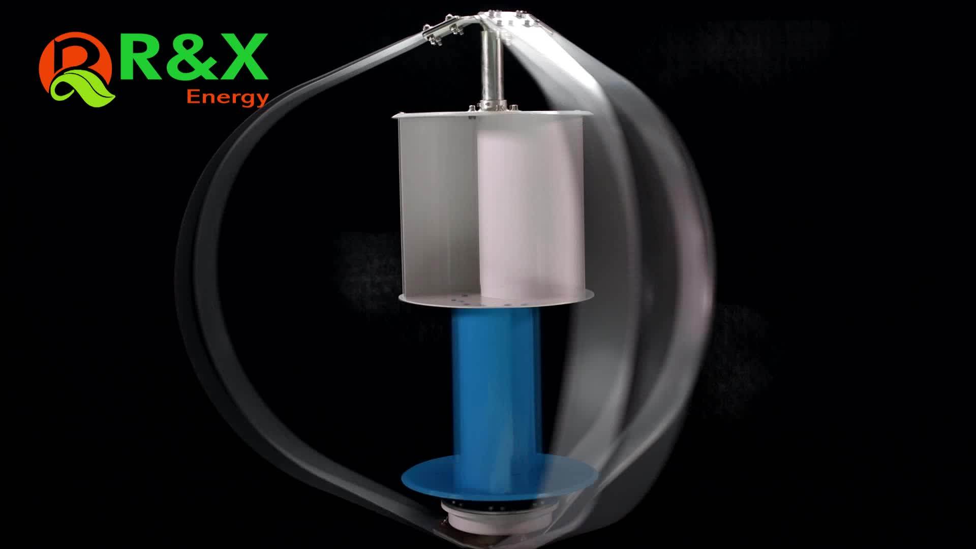 500 Watt Vertical Wind Turbine Generator 12v/24v 3 Blades Windmill ...