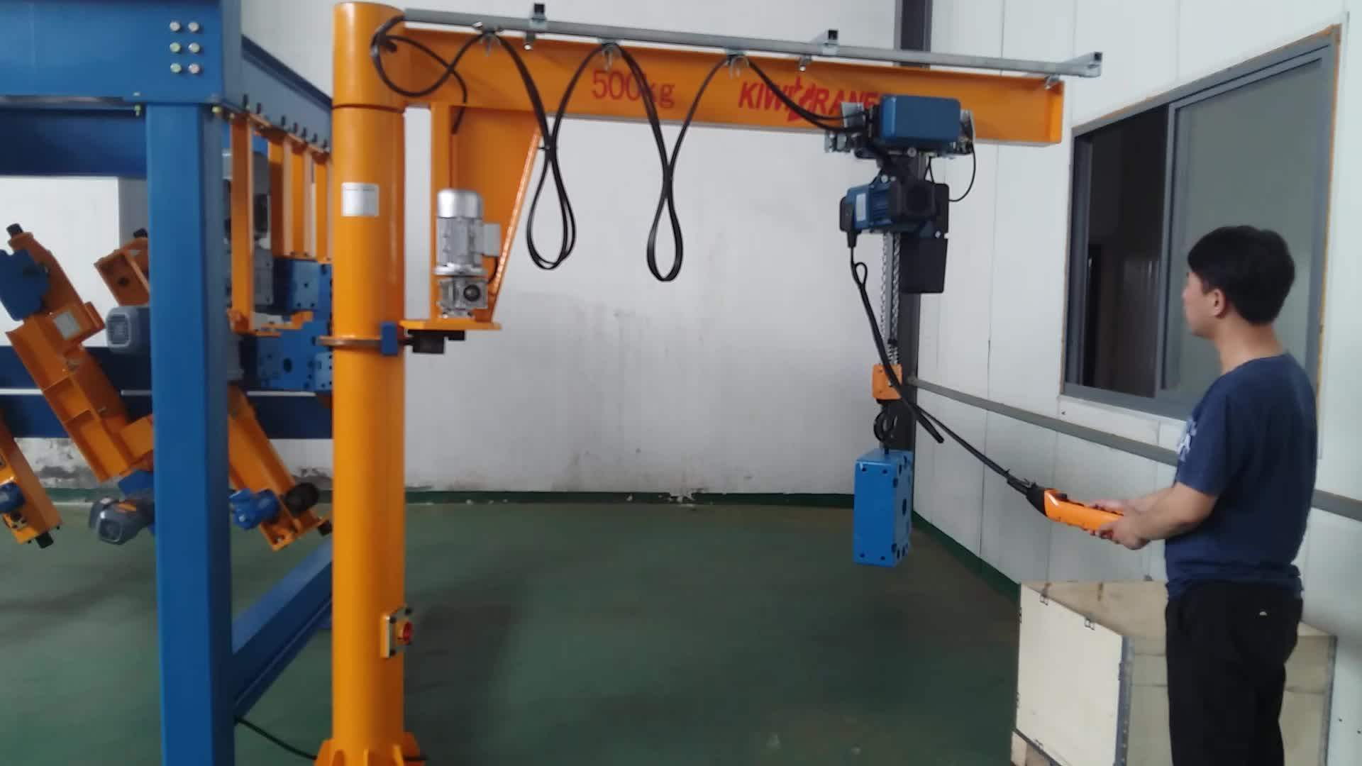Best Price 1.5 Ton Floor Mounted Swing Arm Jib Crane With Strong Pillar ...