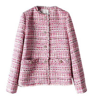 徕倩经典xiang粗花呢外套裙子