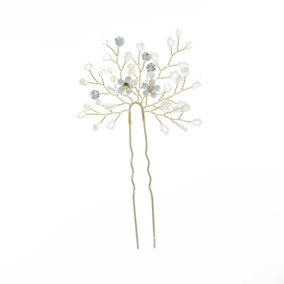 手工制作小米珠满天星伴娘发饰