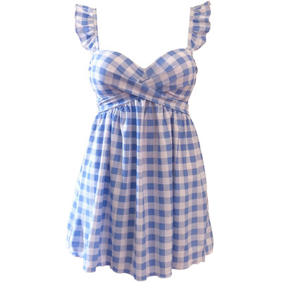 温泉新款超仙遮肚显瘦连体泳衣