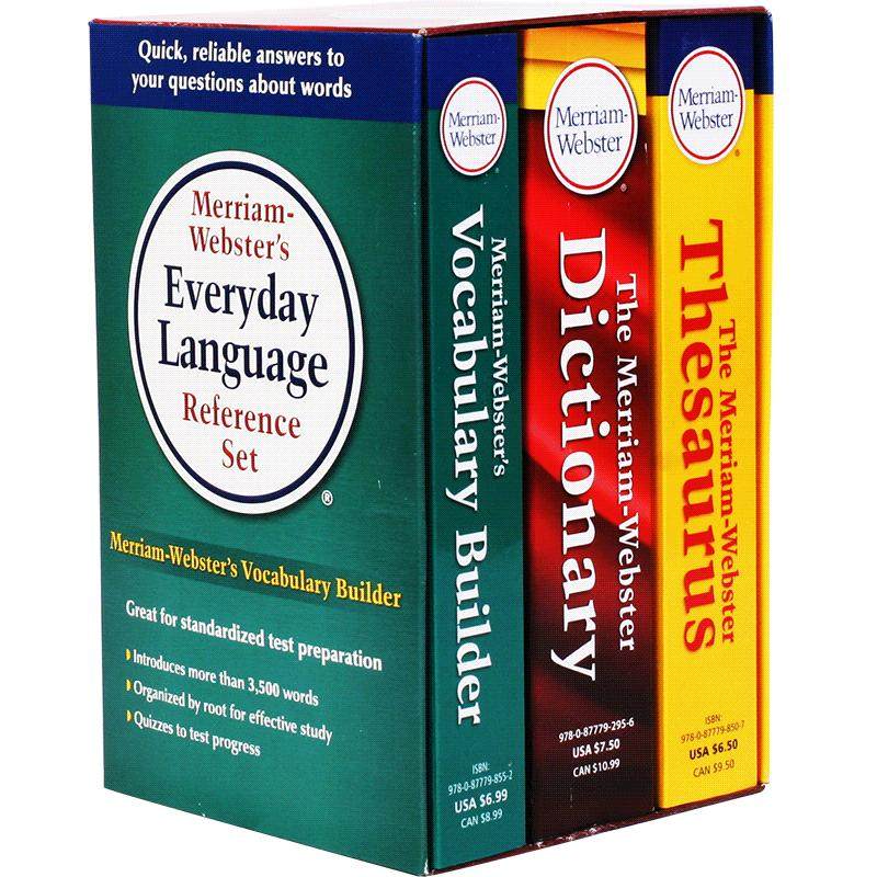现货麦林韦氏英语词字典词典辞典 3本全套套装英文原版 Merriam Webster's Everyday Language ...