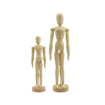 漫画12寸木人模型12寸木头人30cm素描木偶人关节人偶木手人手模特