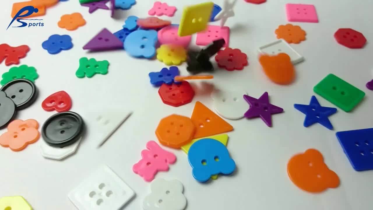 Kids Education Toys Plastic Small Threading Buttons With Holes For ...