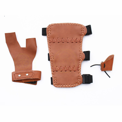 飞云居蒙古真皮扳指三件套传统弓