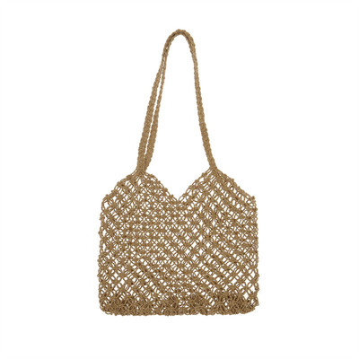复古镂空度假手工编织渔网单肩包
