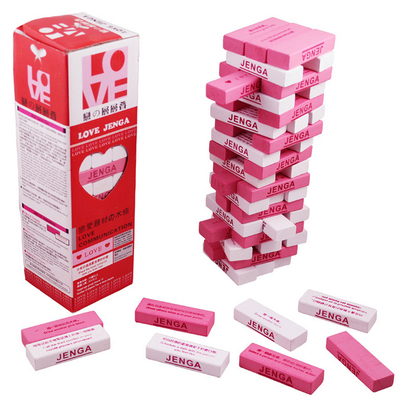 Wooden Tumbling Tower Deluxe Stacking Love Genga culb Game