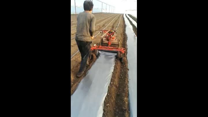 Agricultural Hand Tractor Matching Plastic Mulch Applicator Laying ...