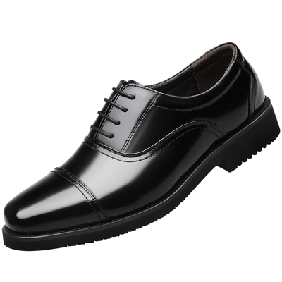 老人头2025春秋款真皮三节头鞋