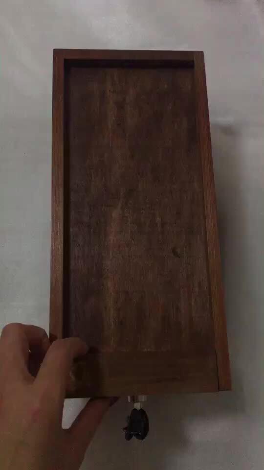 Sliding Lids Box Wooden Craft Stash Box Compartment Storage With Lock ...