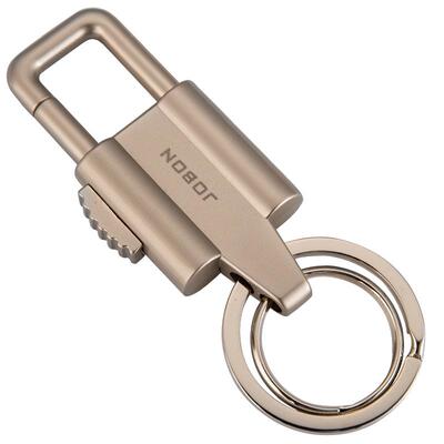 jobon中邦 汽车钥匙扣双环腰挂金属精美汽车钥匙链男女式创意礼品