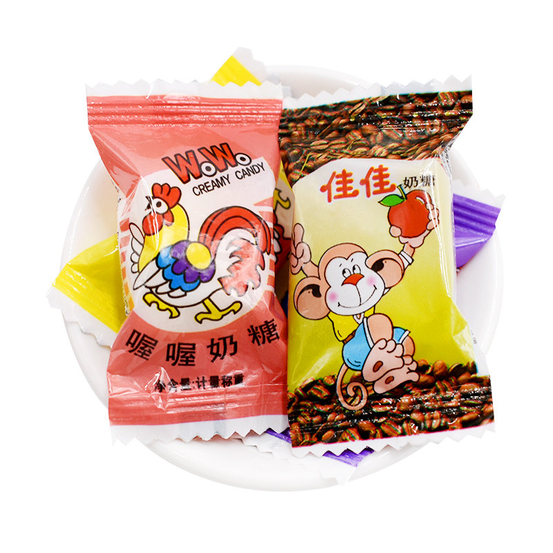 wowo喔喔奶糖佳佳正品网红软糖果小零食休闲婚庆结婚喜糖散装_虎窝淘